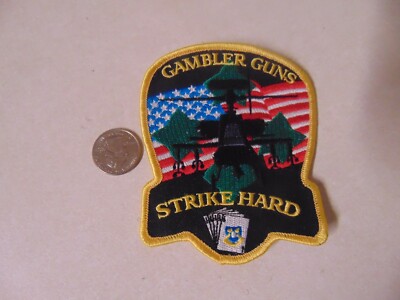 MILITARY PATCH GAMBLER GUNS STRIKE HARD | eBay