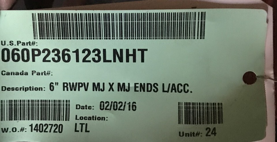 6” Mueller Gate Valve 6" RWPV MJ X MJ ENDS L/ACC AWWA 350 W New ...