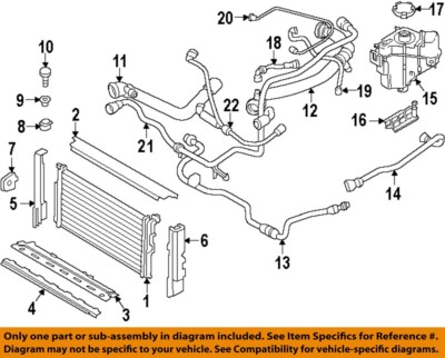 BMW OEM 17-21 230i xDrive Cooling Radiator Components-Coolant Hose ...