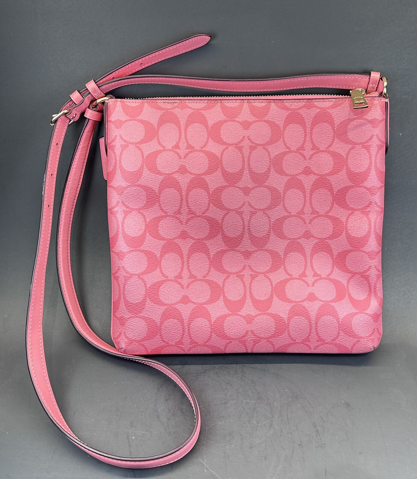 Coach Rowan File Bag in Signature Pink Lemonade Logo … - Gem