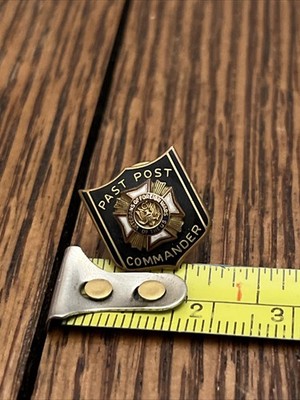 VFW Past Post Commander 1/20 10k Gold Lapel Hat Pin Veterans Of Foreign ...