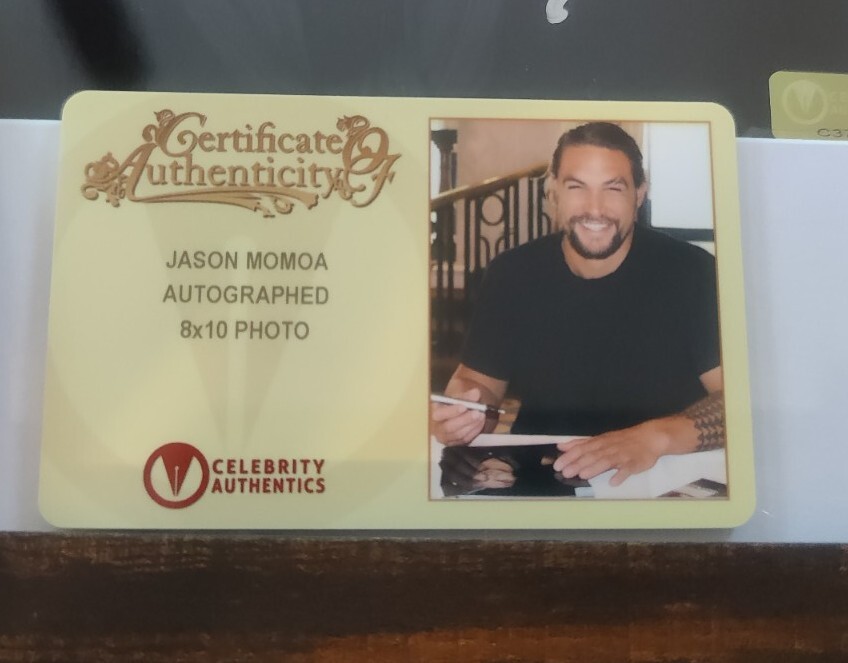 Jason Momoa Signed 8x10 Photo Portrait Shot in 11x14 Wooden Matted ...