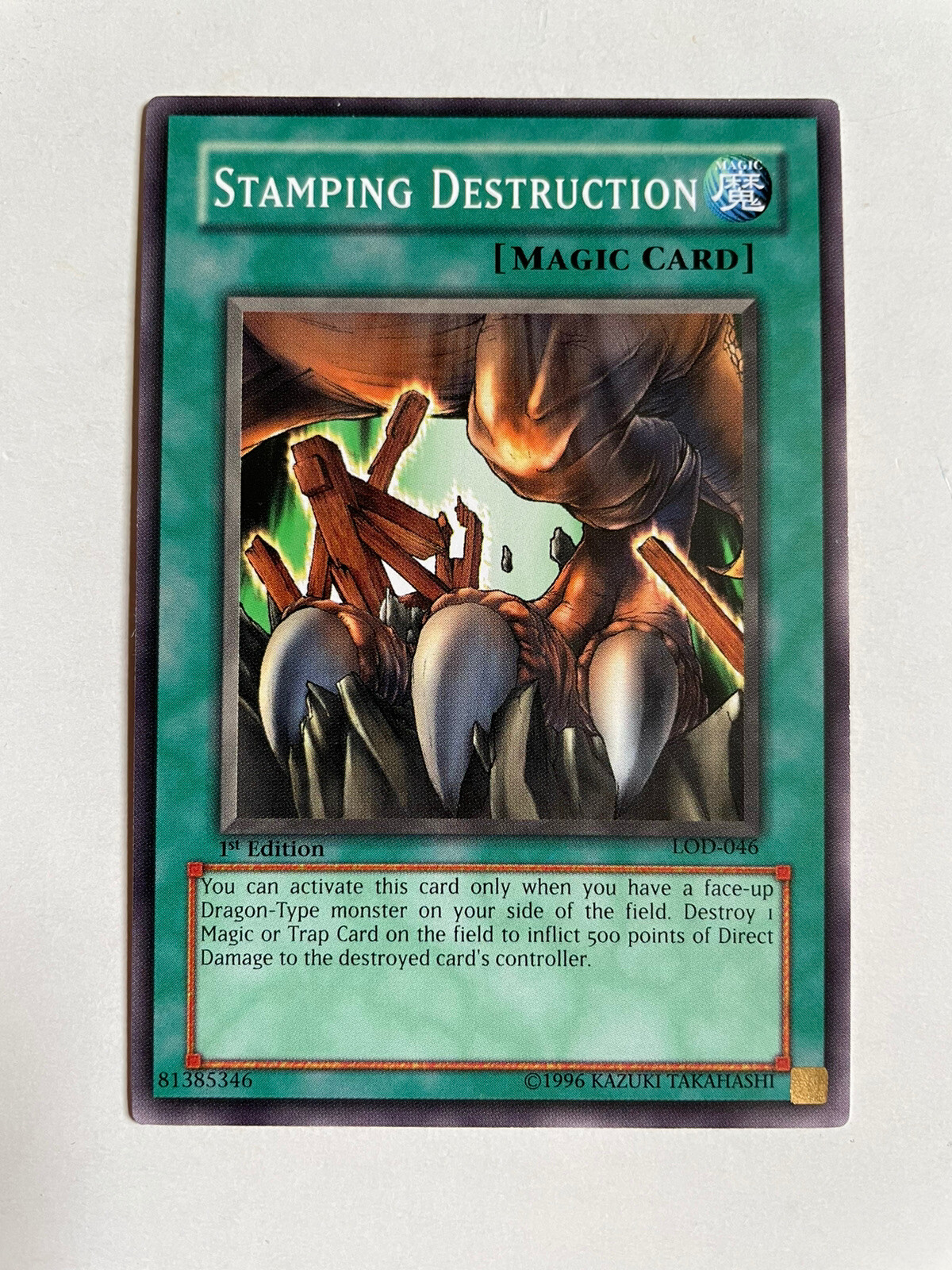 Yu-gi-oh Legacy Of Darkness: LOD-046 Stamping Destruction 1st Edition ...