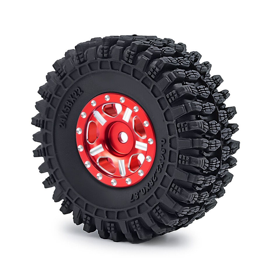 1.0 Tires Beadlock Wheel Rims Kits For 1/24 Axial SCX24 AX24 RC Car | eBay