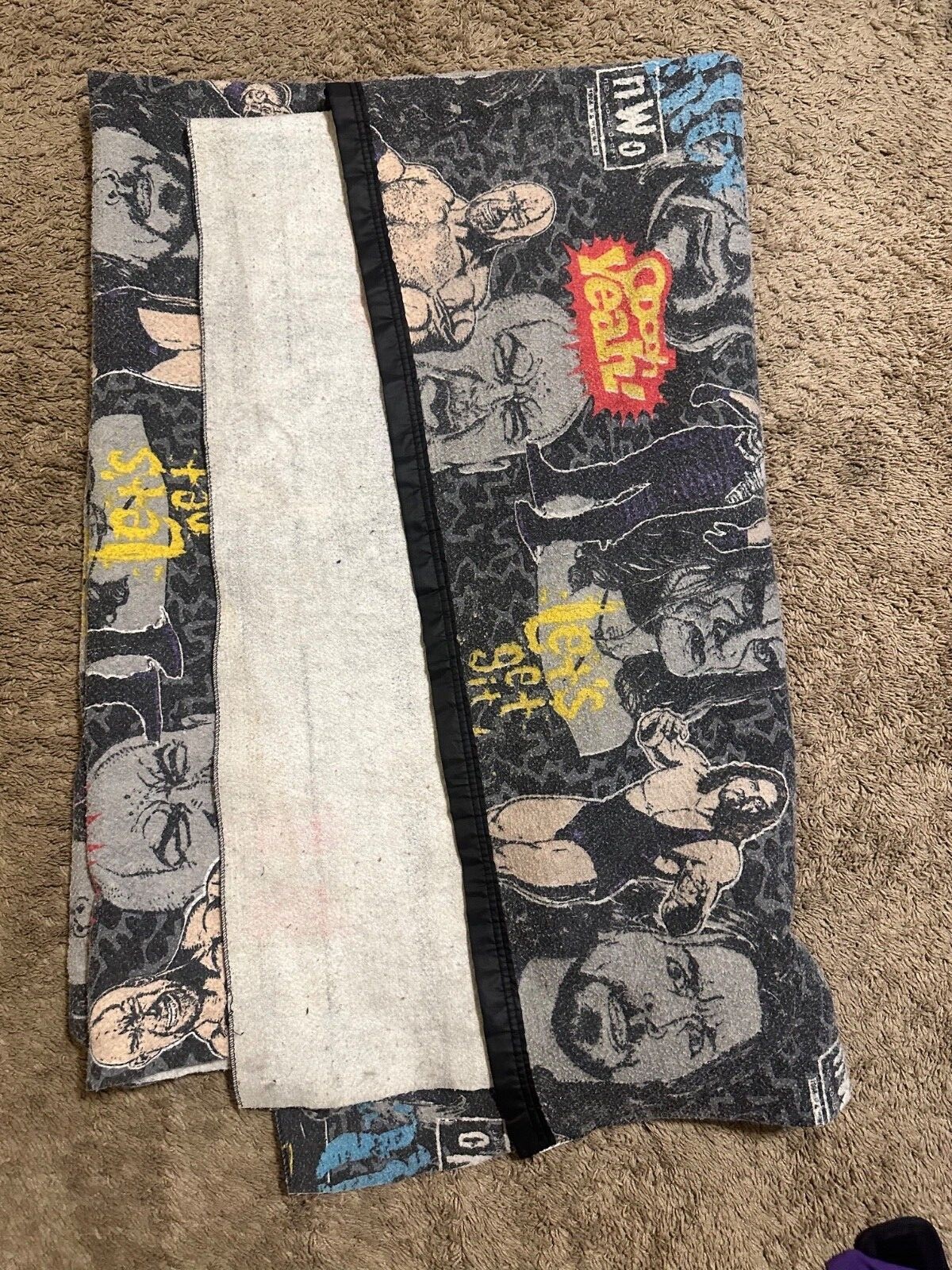 Vintage Nwo/ Wcw Wrestling Blanket 90s Size Queen | eBay