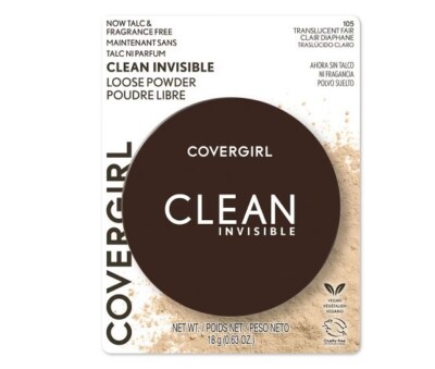 COVERGIRL Clean Invisible Loose Powder, 105 Translucent Fair, 0.63 oz ...