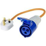 UK Hook Up Site Lead Adapter 3 Pin Mains Conversion Lead Plug Caravan ...