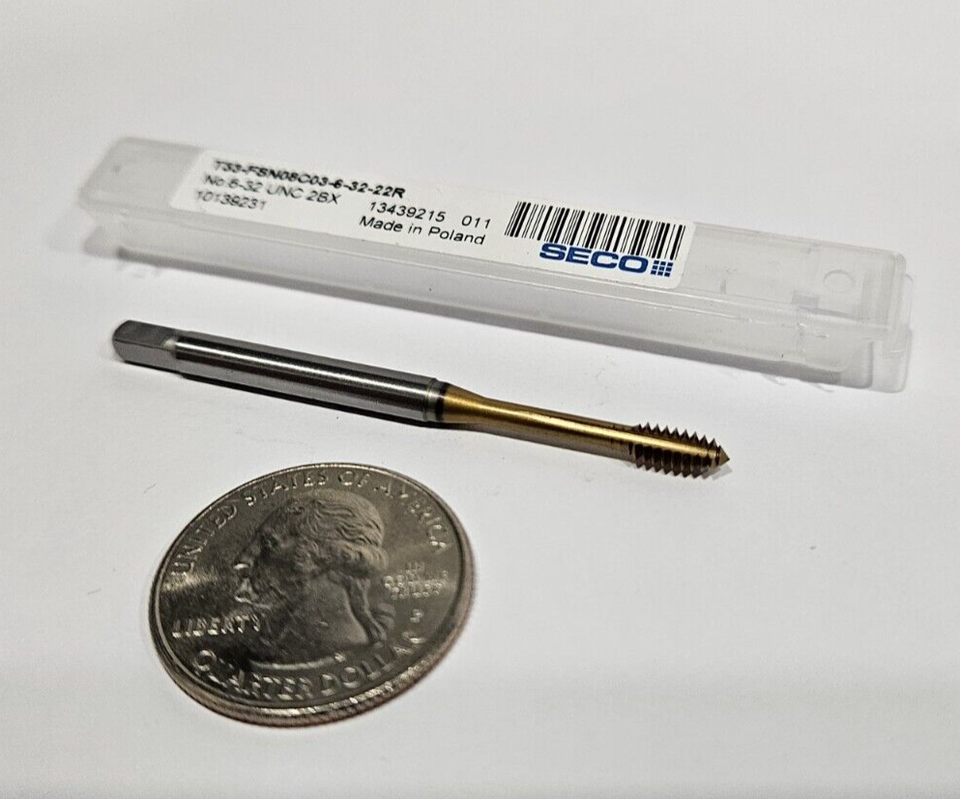 SECO THREADMASTER FORMTAP 6-32 T33-FSN08C03-6-32-22R TiAIN+TiN | eBay
