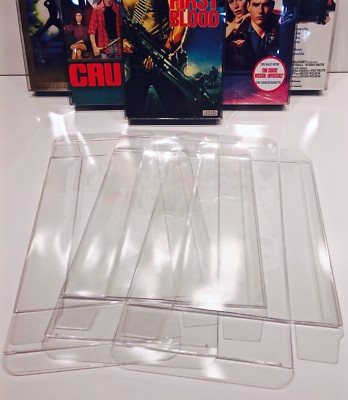 5 VHS Box Protectors For Standard VHS Tapes Clear Plastic Display ...