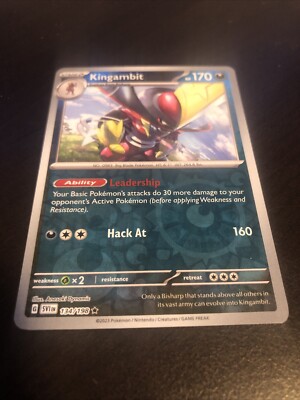 Reverse Holo Kingambit 134/198 Rare Scarlet & Violet Base Set Pokemon ...