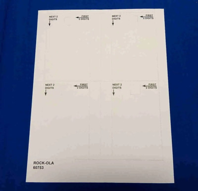 CD Jukebox Pre-printed Single Label Title Cards With Perforated Cut ...