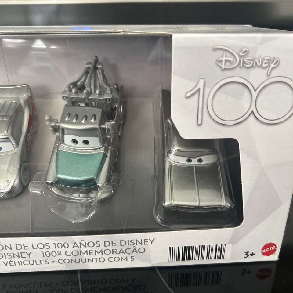 Disney 100th Anniversary Pixar Cars 5 pack Silver McQueen Sally Mater ...