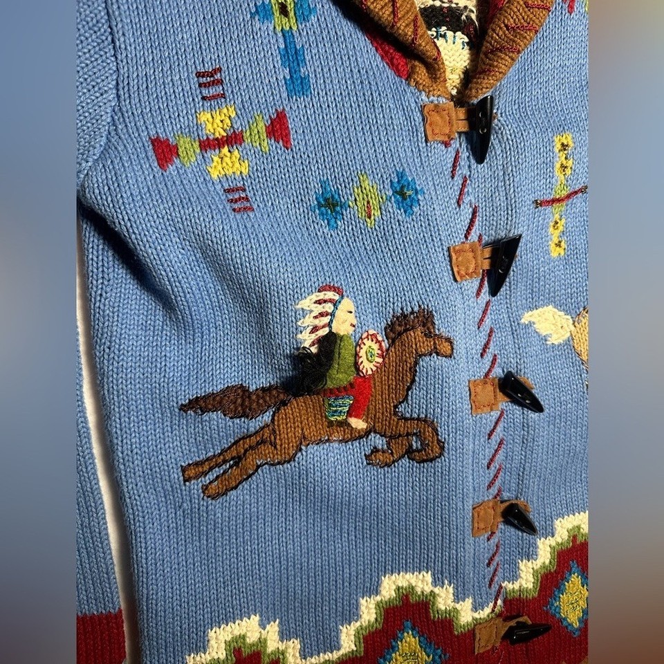 Storybook Knits Western Sweater Jacket Small/Medium Vintage Rodeo Knit ...