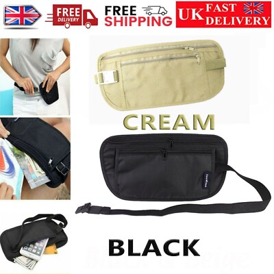 Invisible Bumbag Hidden Wallet Travel Waist Pouch Passport Money Belt ...