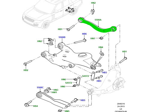 LAND ROVER REAR UPPER CONTROL ARM RANGE ROVER ROVER SPORT DISCOVERY ...