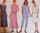 Lovely OOP BUTTERICK 6553 Overskirt/Dress/Top & Pants PATTERN 6-8-10 UC ...