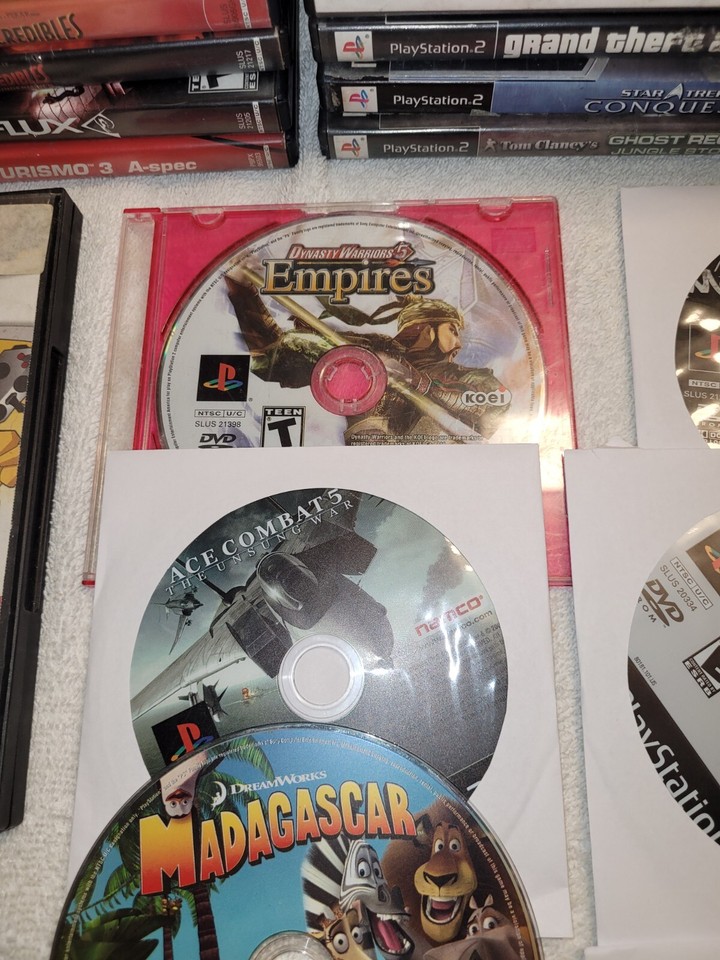 Huge Lot Of 60 Ps2 Games PlayStation 2 -All disc only Some With Cases ...