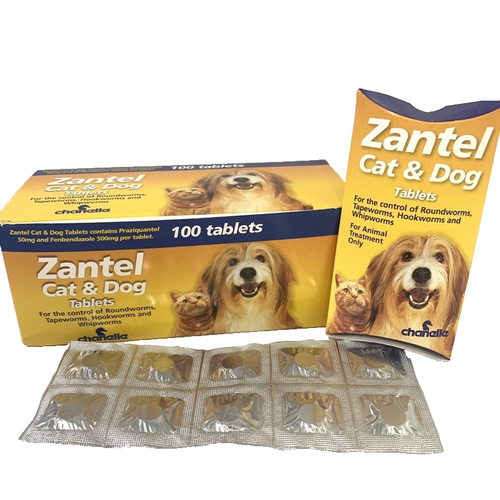 10 tablets Dewormer Treatment for Cats Dogs Roundworm Tape Hook Care ...