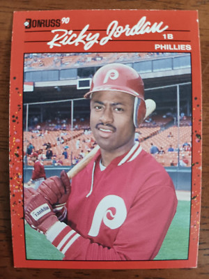 RICKY JORDAN PHILADELPHIA PHILLIES 1990 DONRUSS BASEBALL CARD #76 | eBay