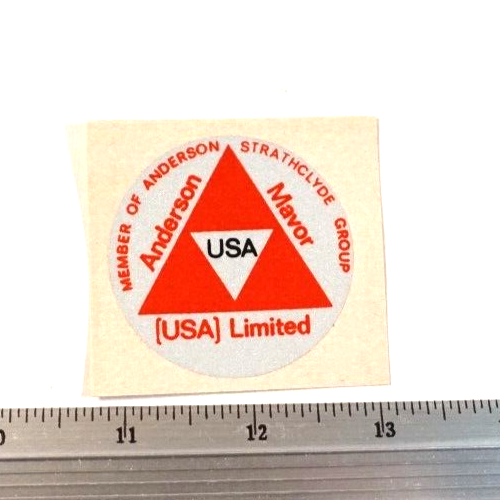 Coal Mining Sticker Anderson Mavor Member of Anderson Strathclyde Group ...