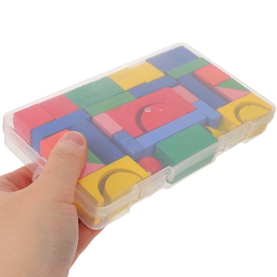 68 Pcs Geometry Teaching Aids for Students Set Geometric Solid Blocks ...