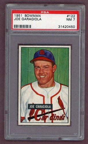 1951 BOWMAN #122 JOE GARAGIOLA CARDINALS PSA 7 NM 526102 (KYCARDS) | eBay
