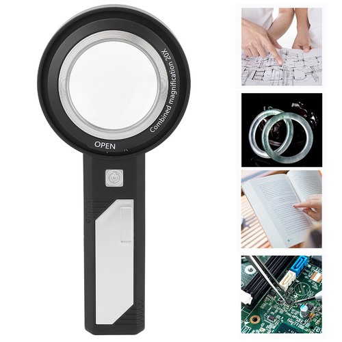 Reading Magnifier Dual Lens Ergonomic Handhold Pocket Loupe Magnifier ...
