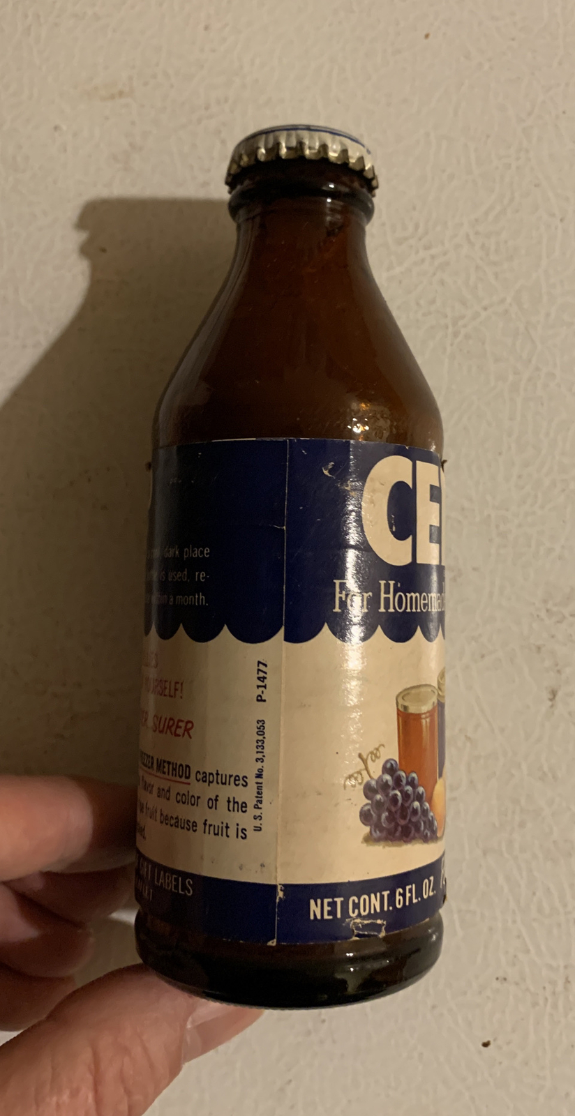 Vintage Bottle Of Certo Fruit Pectin Jam Jelly Preseve NOS Full ...