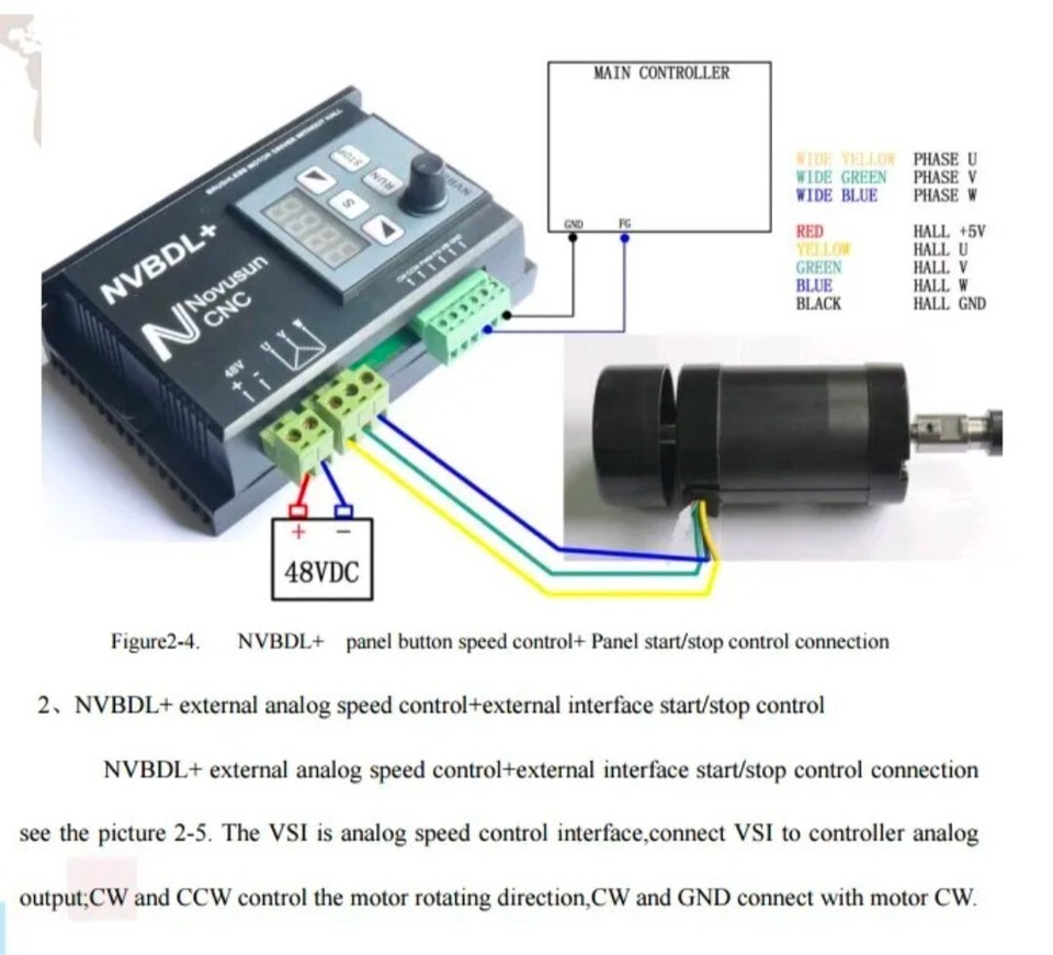 600W Brushless Spindle Motor With 400W VFD & Mount ER11 CNC Router ...