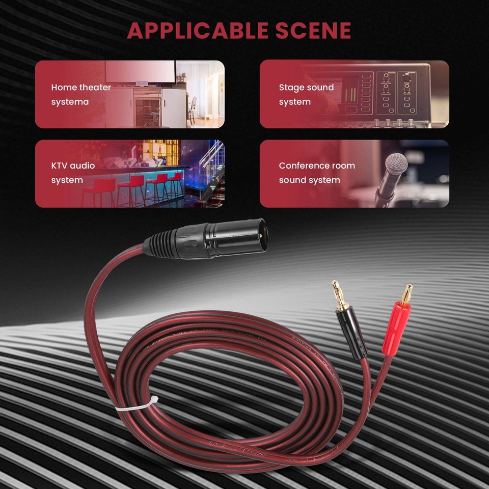 XLR to Banana Speaker Cable,XLR 3 Pin Male to Dual Banana Plugs Audio ...