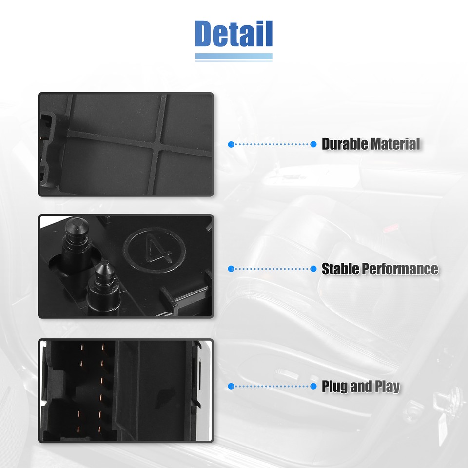 Pack of 1 For Nissan Front Right Passenger Side Power Seat Switch 87016 ...