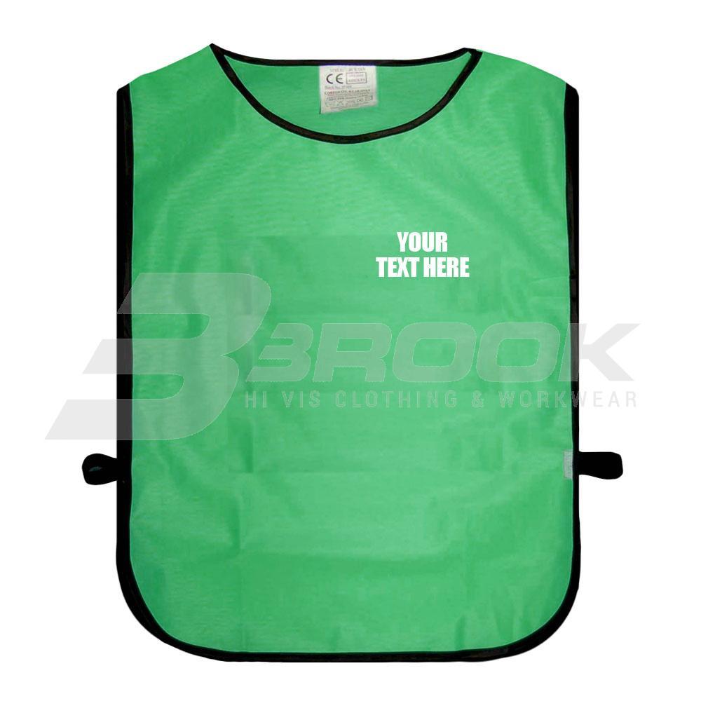 CUSTOM PRINTED HIGH VISIBILITY TABARD HI VIS VIZ PERSONALISED SAFETY ...