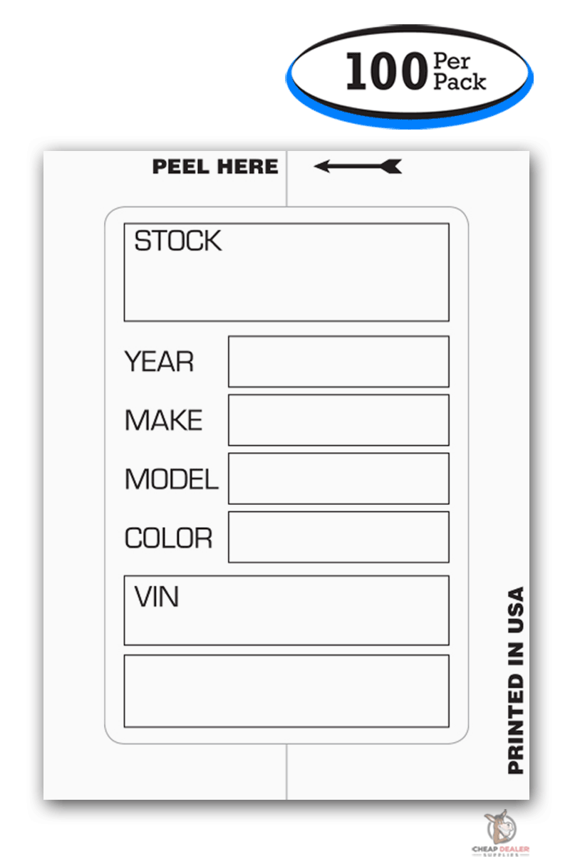 Versa-Tags Stock Stickers - Kleer Bak Stock Stickers (100 Per Pack) | eBay