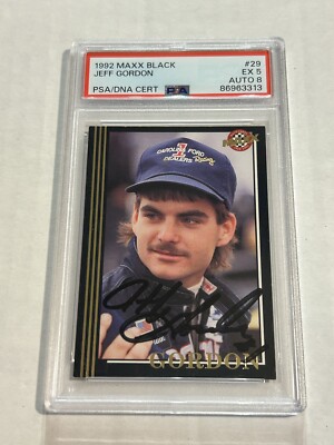 1992 MAXX BLACK JEFF GORDON #29 ROOKIE SIGNED AUTO PSA DNA 5/8 A8 | eBay