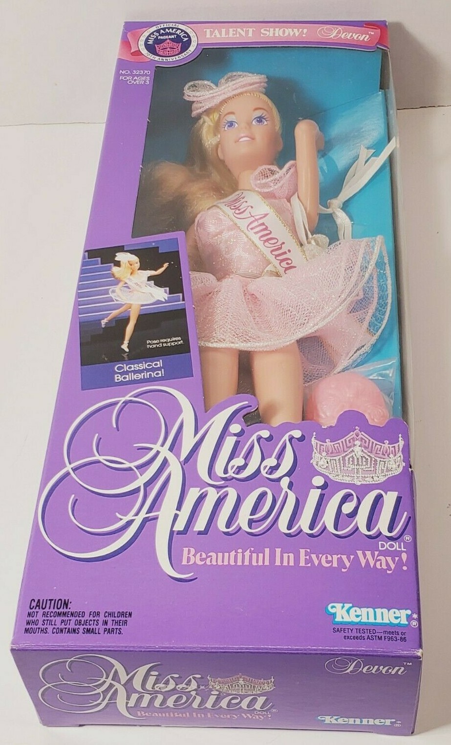 NEW 1991Kenner MISS AMERICA DOLL Devon Talent Show Collection 70th ...