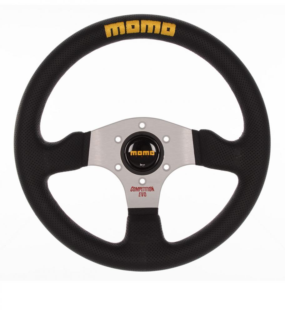 GENUINE Momo Competition Evo Steering Wheel 320mm Black Leather | eBay