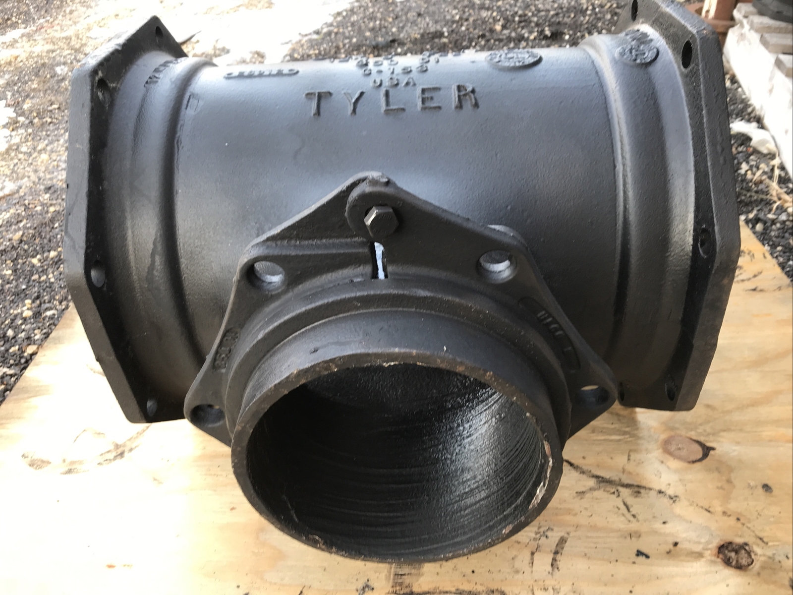 12” X 8” Mechanical Joint MJ Anchor Swivel Tee DI C153, Cem/Bitum ...