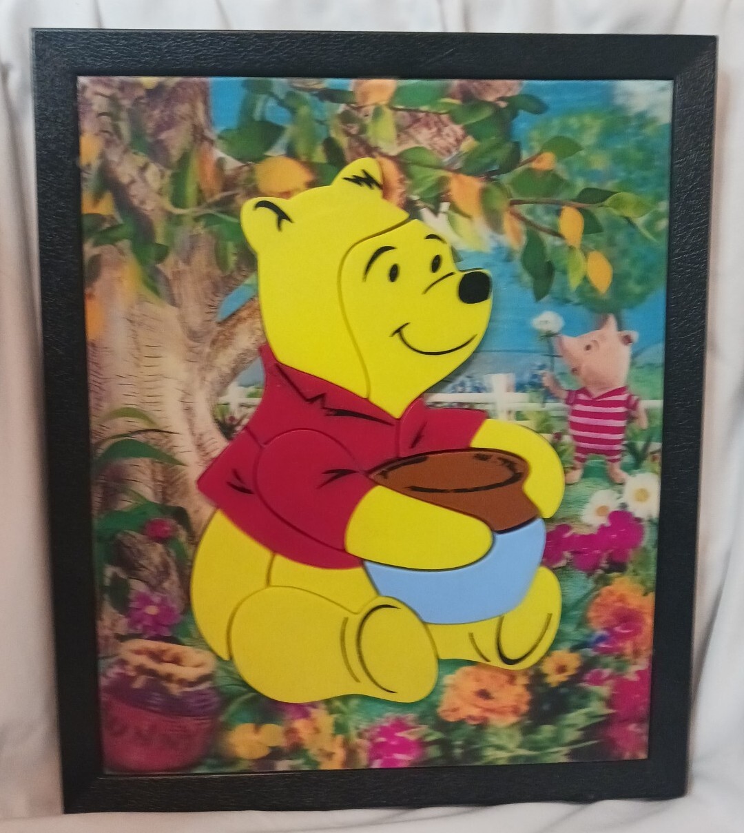VINTAGE 1960s PUZZLE Winnie The Pooh Magnetic Plastic 3D Lenticular Toy ...
