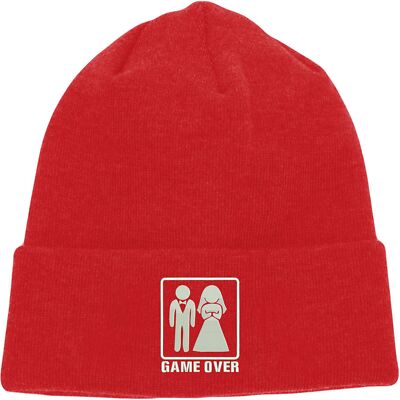 Embroidered Married Game Over Logo Beanie, Funny Bachelor party, Stag ...