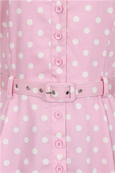 Caterina Pink Polka Swing Dress Collectif 16-22 pin-up retro 50s shirt ...