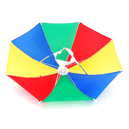 Multi Color Novelty Umbrella Hat Brolly for Golf Fishing Hunting Head ...