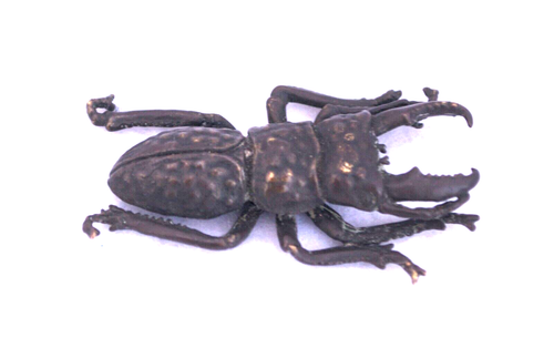 Vintage Japanese Bronze STAG BEETLE 5.5cm Long - Bronze Insect ...