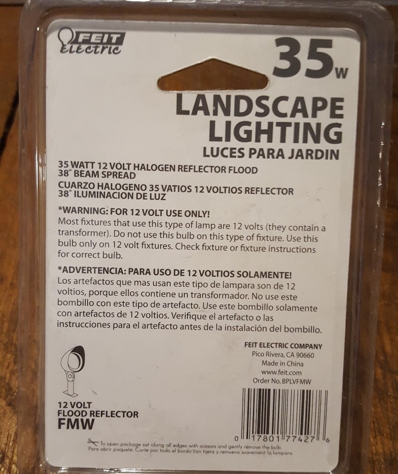 Feit Electric Halogen Flood Multifaceted Reflector GU5.3/MR16 Base 12v ...