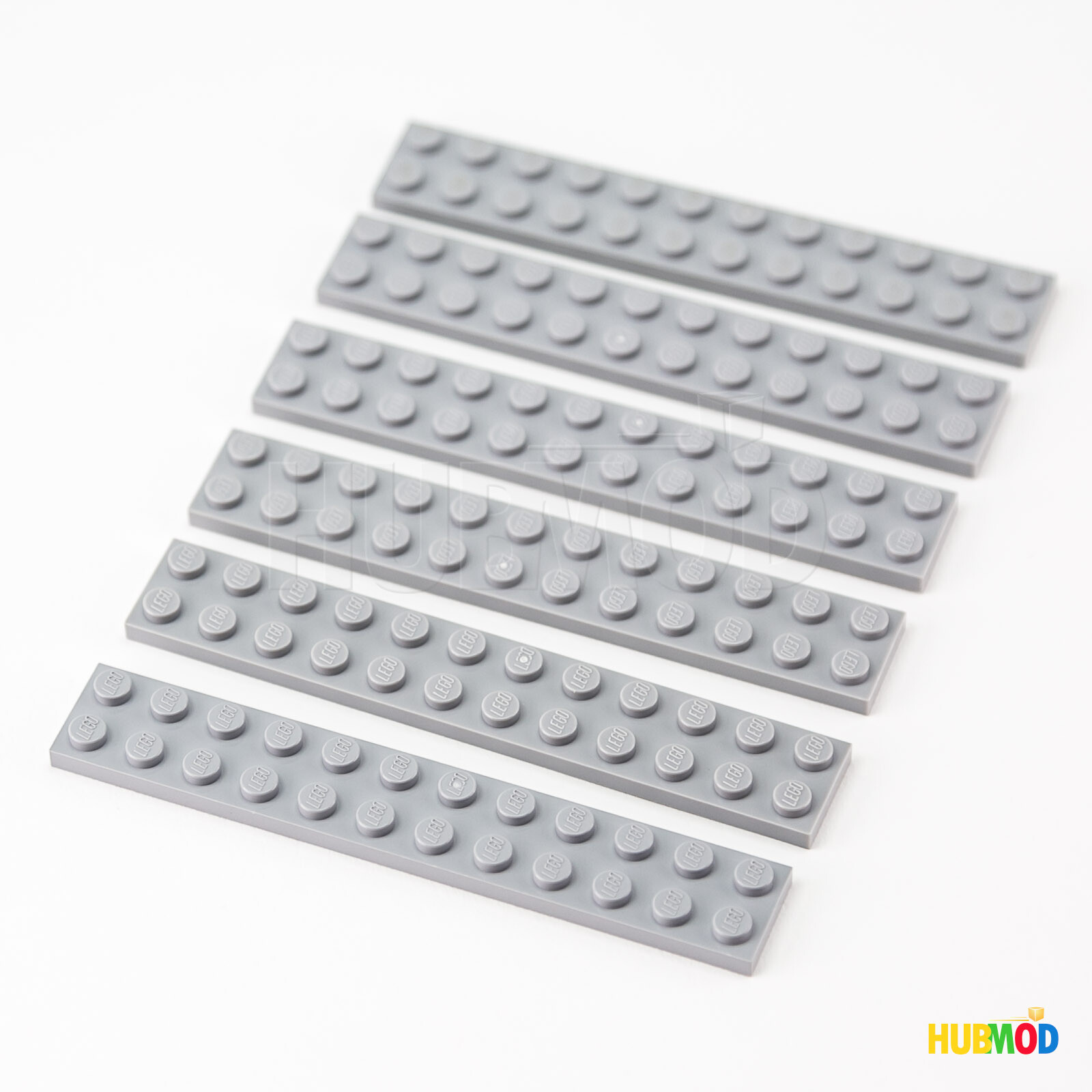 Lot of 6 LEGO Light Bluish Gray 2x12 2445 Plate Building Bricks Flat ...