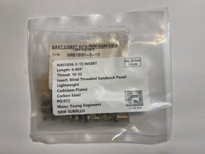 NAS1836-3-15, Insert, New Surplus | eBay