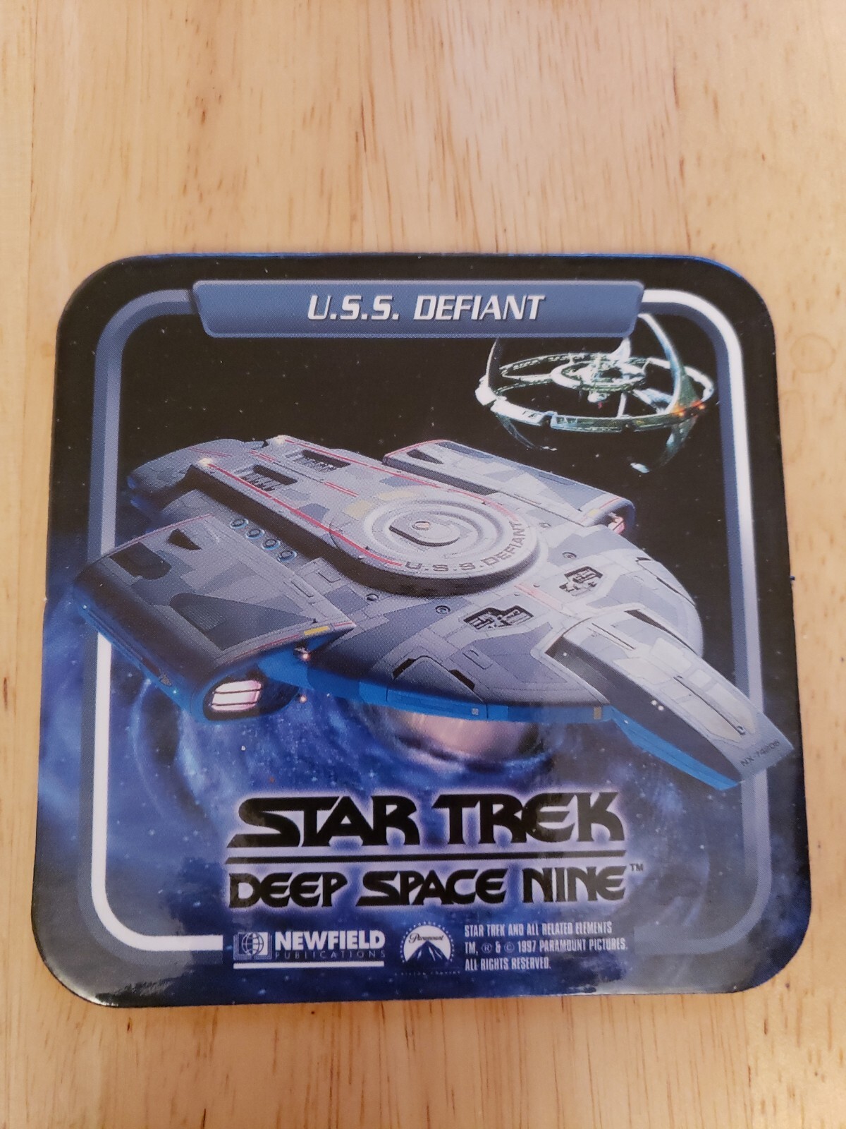 Star Trek Set of 4 Coasters, 1997 Newfield, TNG, Voyager, DS9, TOS ...