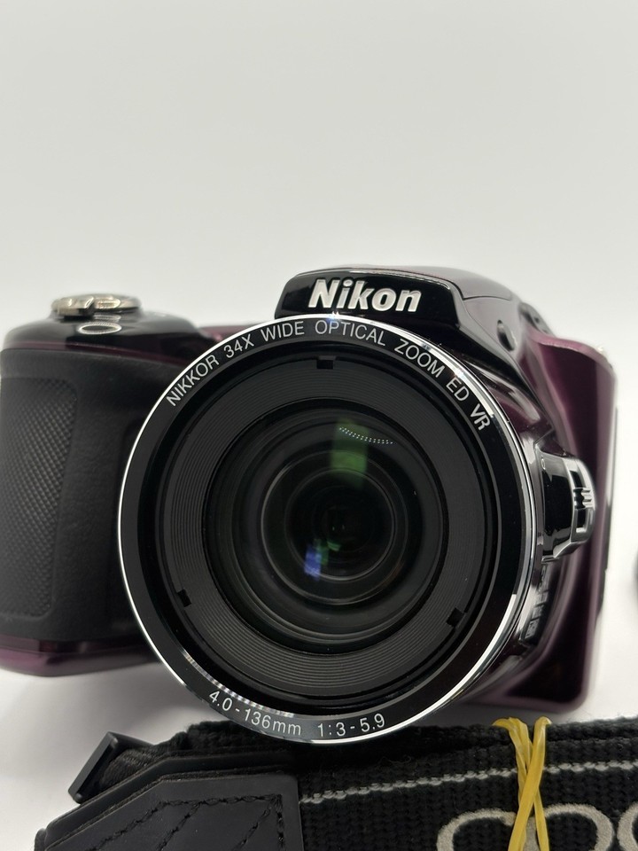 Nikon Coolpix Camera L830 16MP 34x Zoom Digital Grape Purple Colour A ...