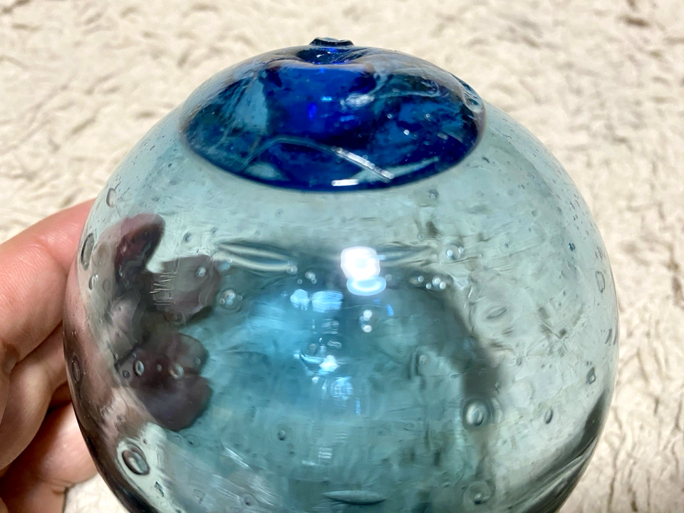 Rare Antique Japanese Glass Fishing Float – Blue Hand-Blown Glass | eBay