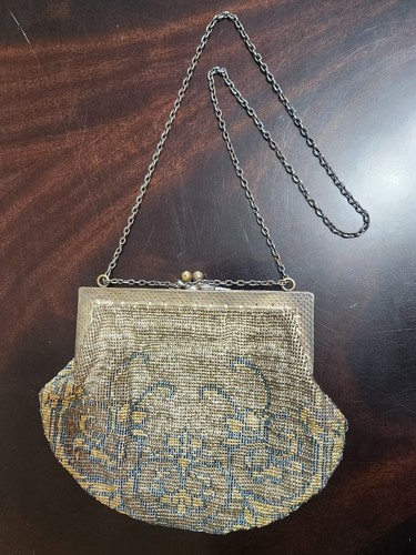 Antique multi-colored hand beaded French purse bag clutch circa 1925-30 ...