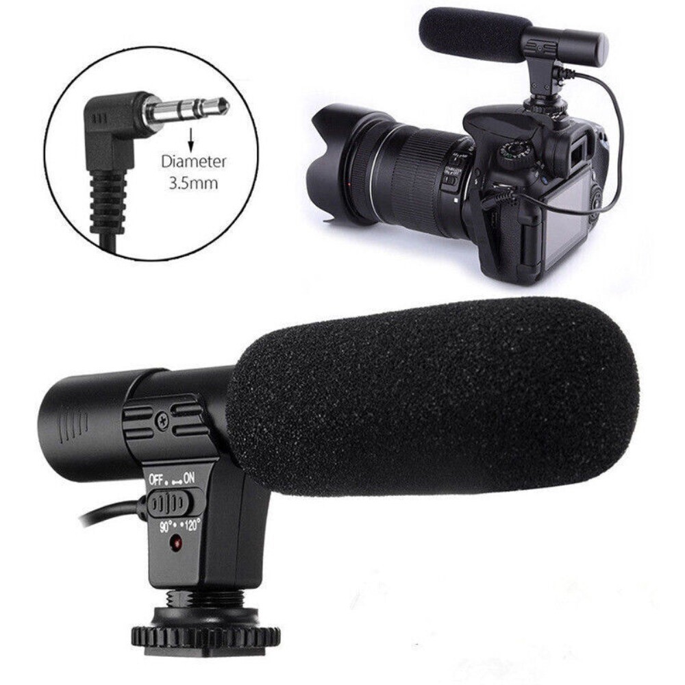 Stereo Dv D7000 D300s Slr Camera Mic 3.5mm Recording Microphone ...